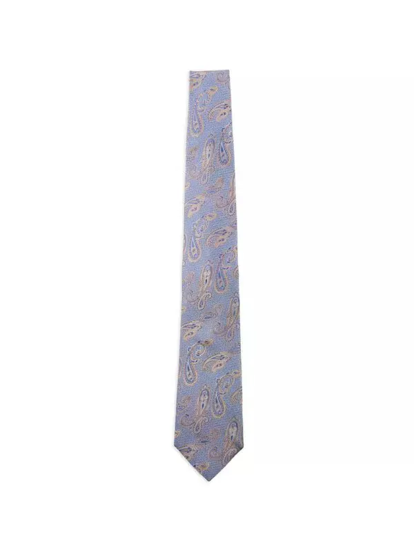 Etro Paisley-pattern Silk Neck Tie - Blue