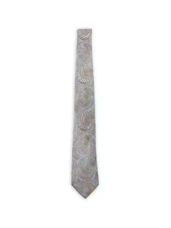 Etro Paisley-pattern Jacquard Silk Tie - Neutrals