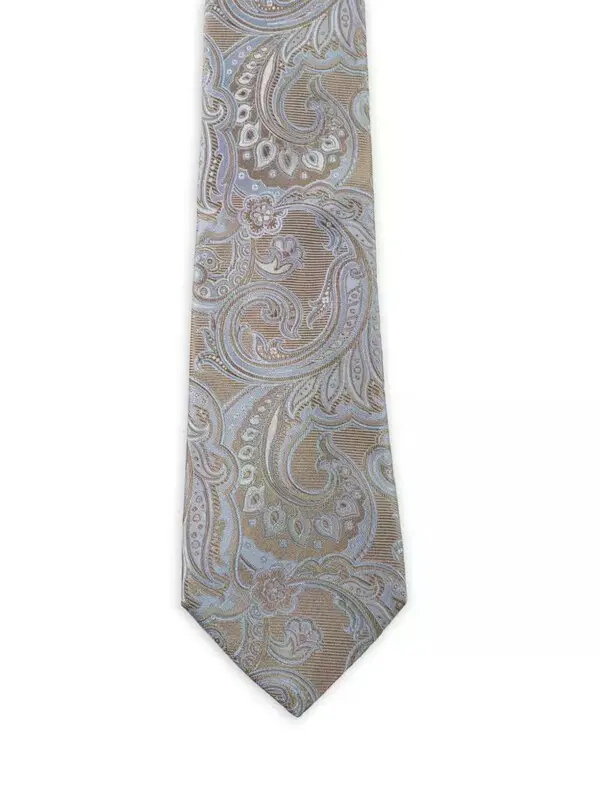 Etro Paisley-pattern Jacquard Silk Tie - Neutrals