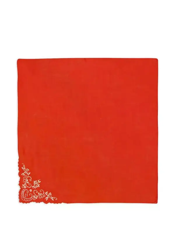 HOUSE OF CAPRICORN Santana Hand-embroidery Napkin - Red