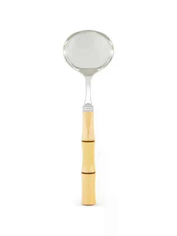 CAPDECO Byblos Bamboo Sauce Ladle - Silver
