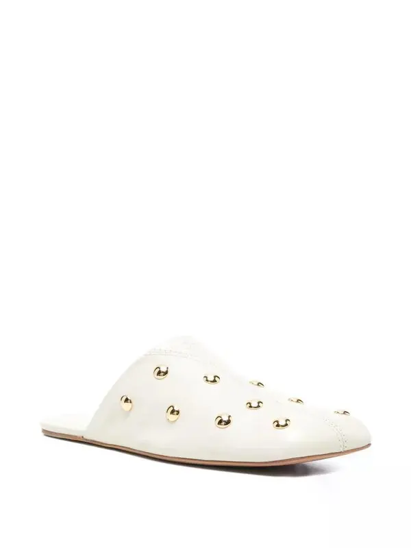 Chloé Rita Studded Mules - Neutrals