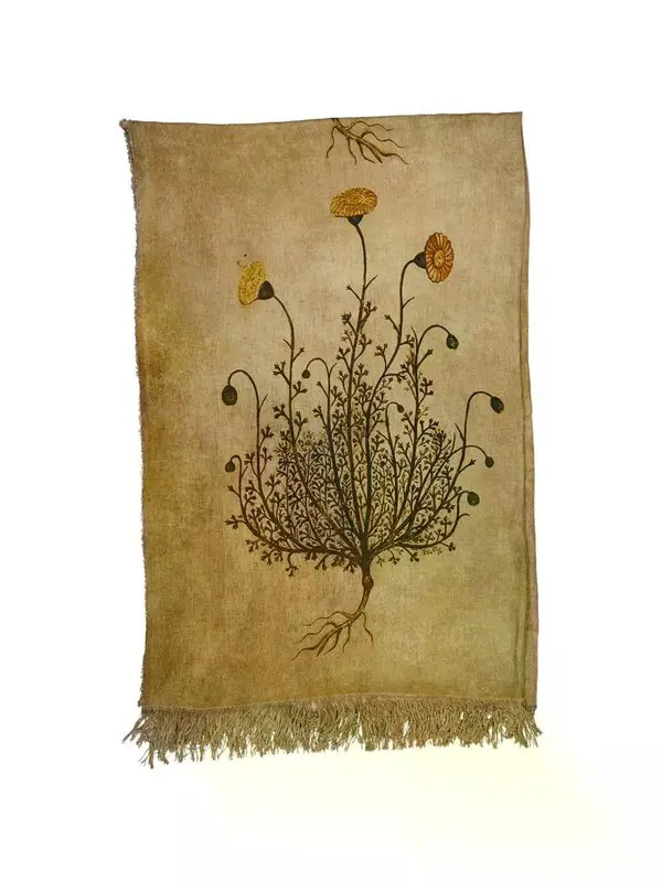 THE HOUSE OF LYRIA Patterned Sollievo Linen Tablecloth - Neutrals