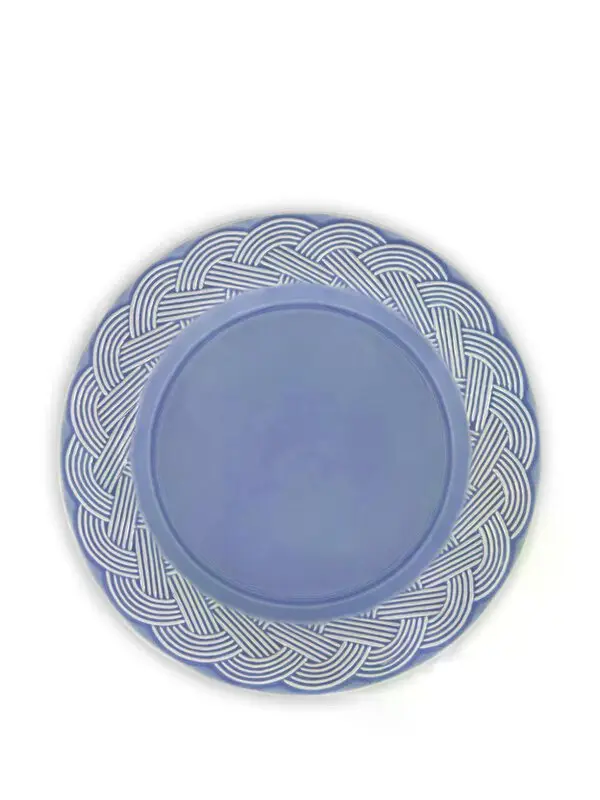 HOUSE OF CAPRICORN Vime Woven Ceramic Plate - Blue