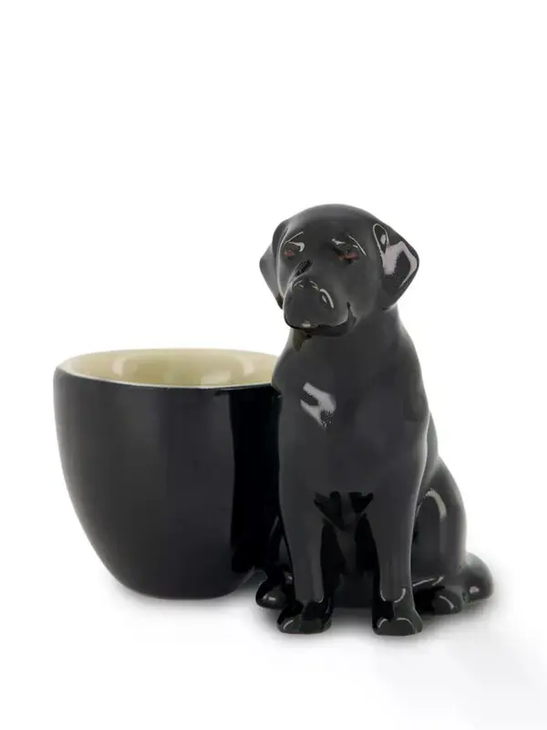 QUAIL CERAMICS Labrador Egg Cup - Black
