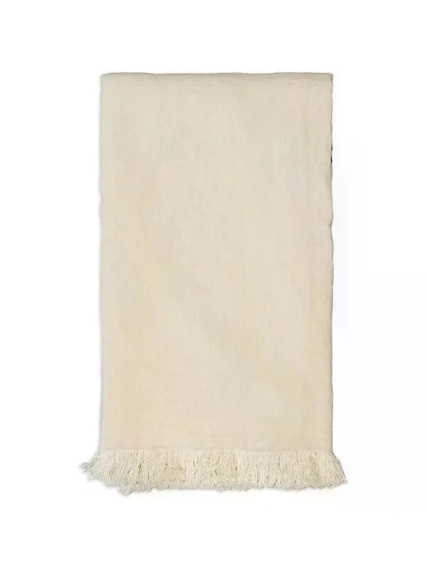 LIBECO Striped Fringed Coverlet