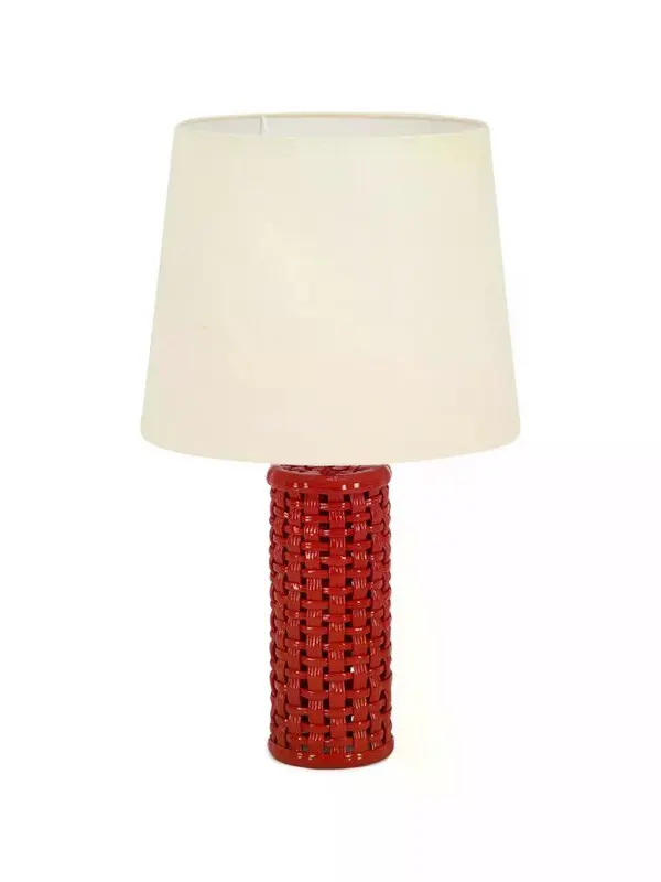 HOUSE OF CAPRICORN Woven Ceramic Lamp Base - Red