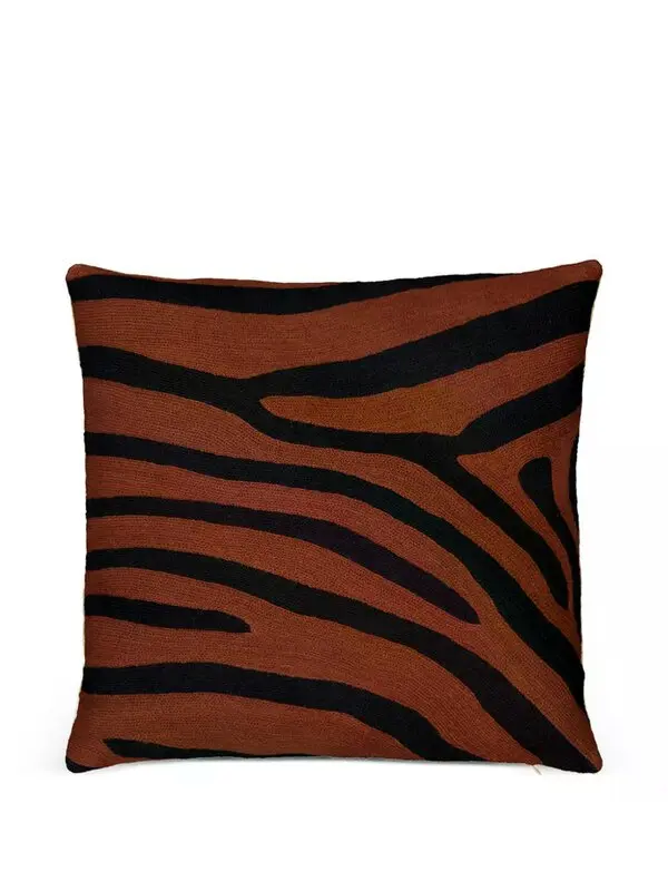 LINDELL & CO Akim Zebra-print Cushion - Black