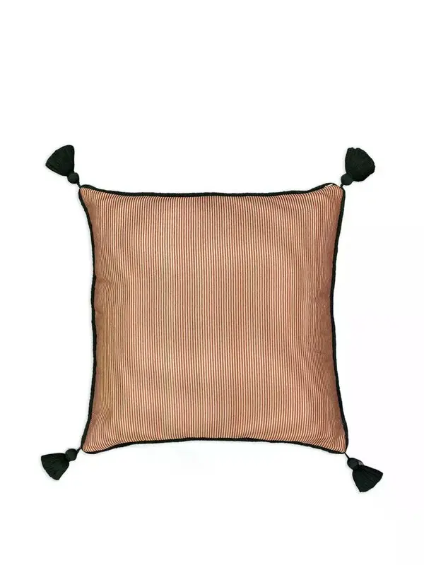HOUSE OF CAPRICORN Bourbon Striped Cushion - Red