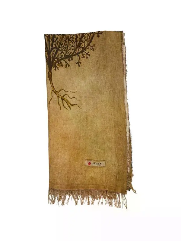 THE HOUSE OF LYRIA Tormento Patterned Tablecloth - Neutrals