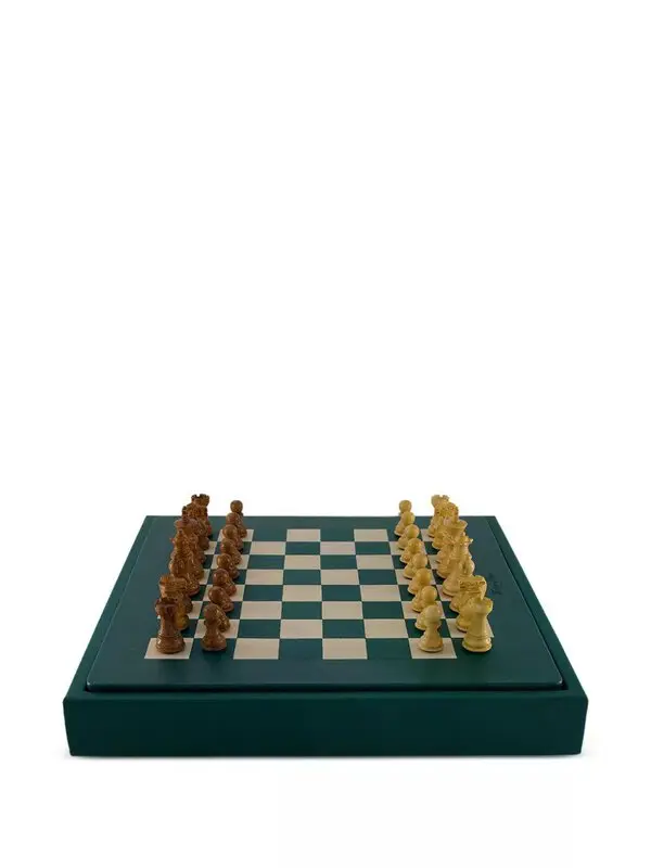 HECTOR SAXE Chessboard Leather Box - Green