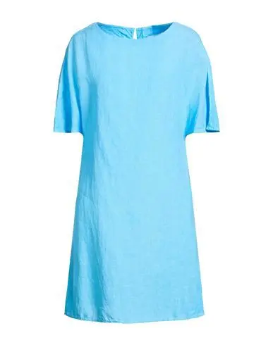 120% Lino Mini Linen Dress - Light Blue