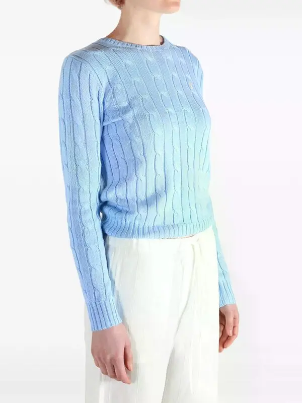 Polo Ralph Lauren Cable-knit Round-neck Sweater - Blue