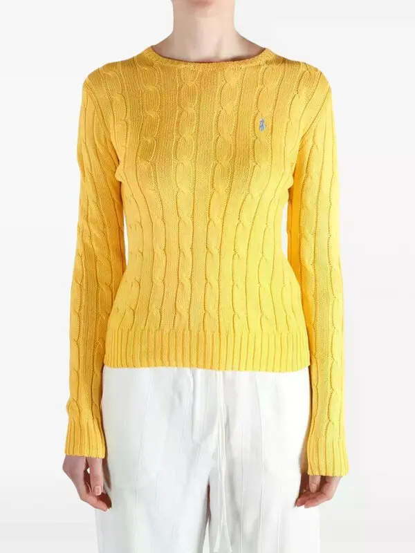 Polo Ralph Lauren Cable-knit Crew-neck Sweater - Yellow