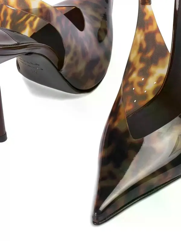 LE SILLA 100mm Clivage Slingback Pumps - Brown