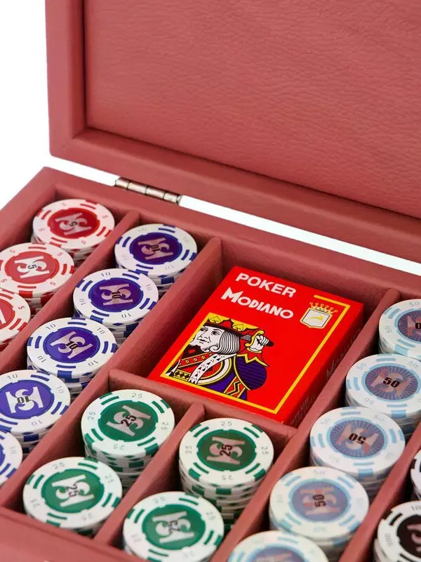 HECTOR SAXE Leather Poker Set