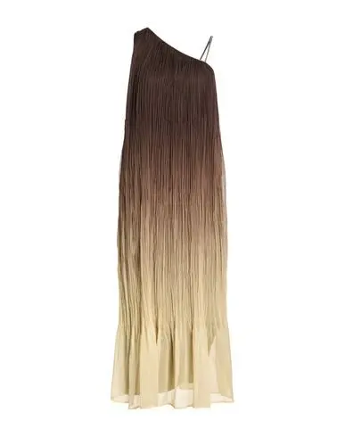 Peserico One-shoulder Maxi Dress - Dark Brown