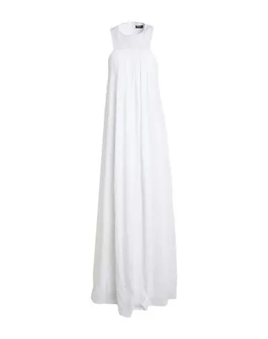 Peserico Maxi Dress In Linen And Cotton - White