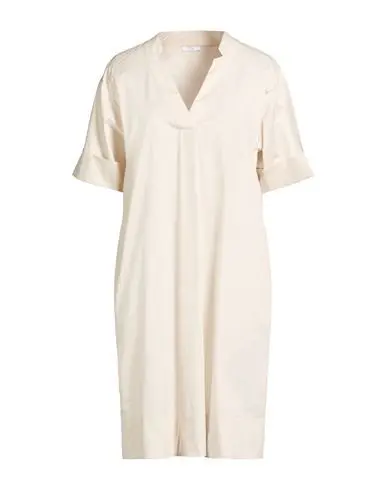 Peserico Cotton Elastane Mini Dress - Beige