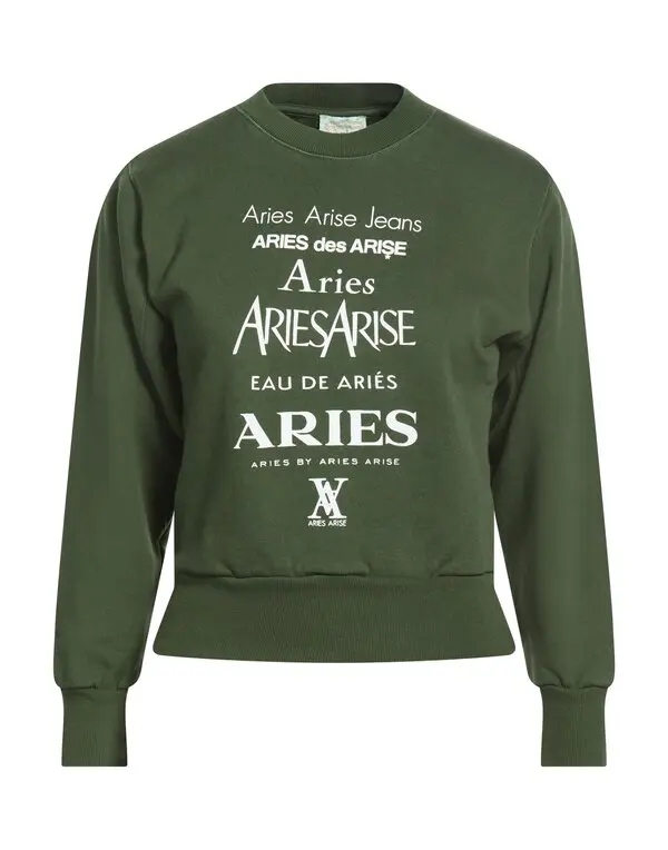 Aries Cotton Fleece Sweatshirt With Logo