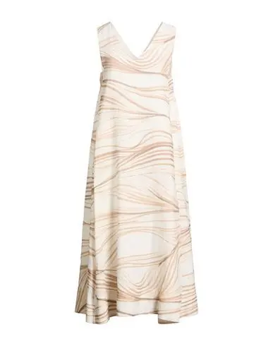 Peserico Linen Multicolor Midi Dress