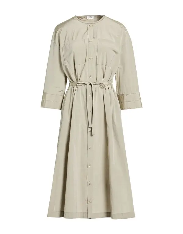 Peserico Solid Midi Shirt Dress With Appliqués And Crystals