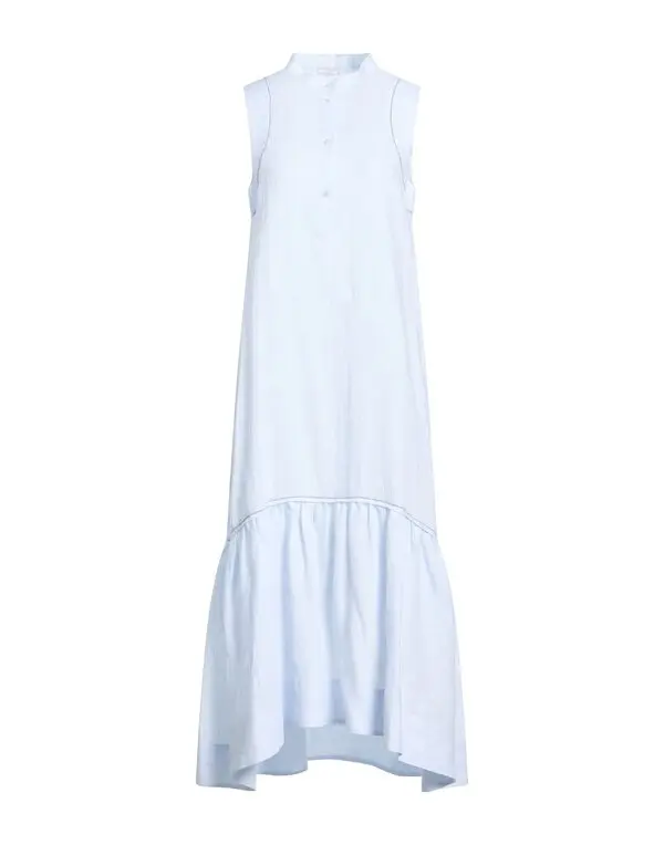 Peserico Sleeveless Mandarin Collar Midi Dress