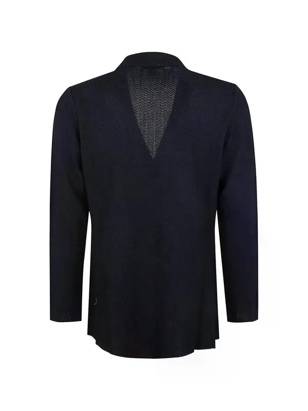 LARDINI Double-breasted Cotton Blazer - Blue