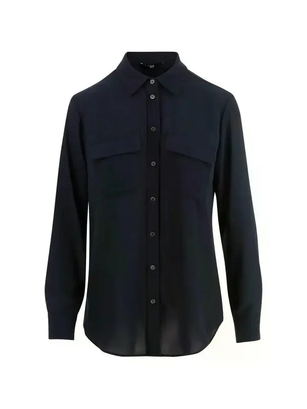 F.IT Flap-pocket Buttoned Shirt - Blue