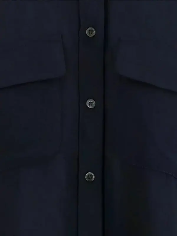 F.IT Flap-pocket Buttoned Shirt - Blue