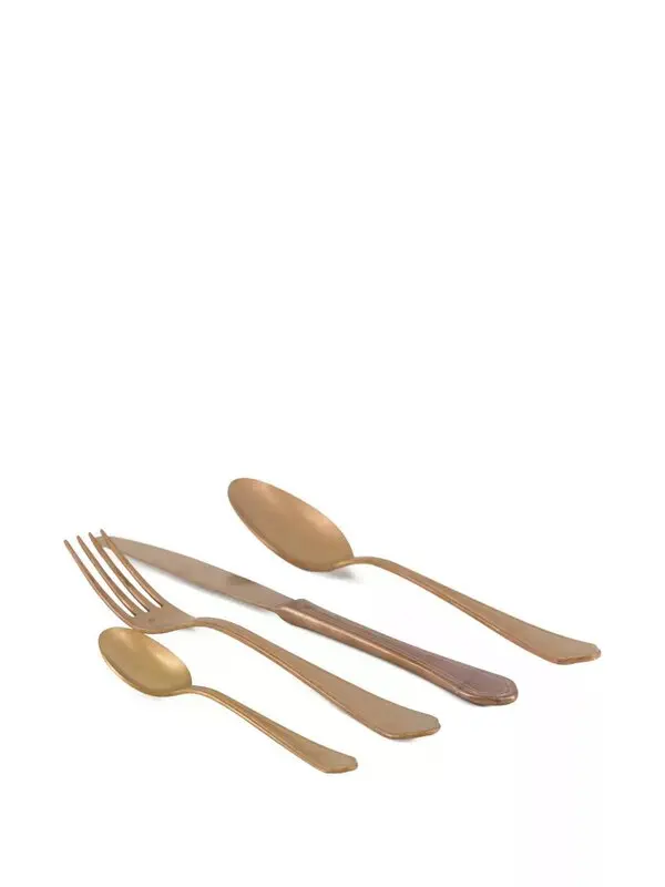 NEVA HOME Ribbed Edge 24 Pieces Tableware
