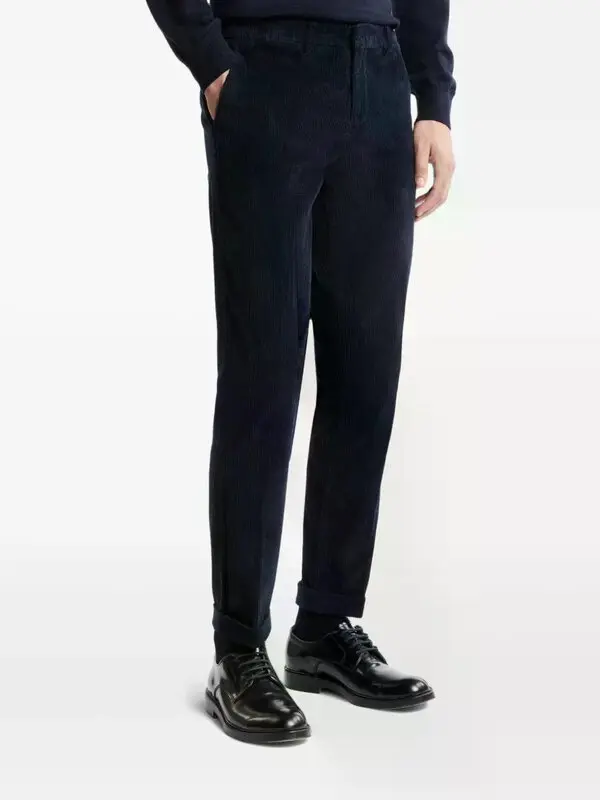 FAY Stretch-cotton Cropped Trousers