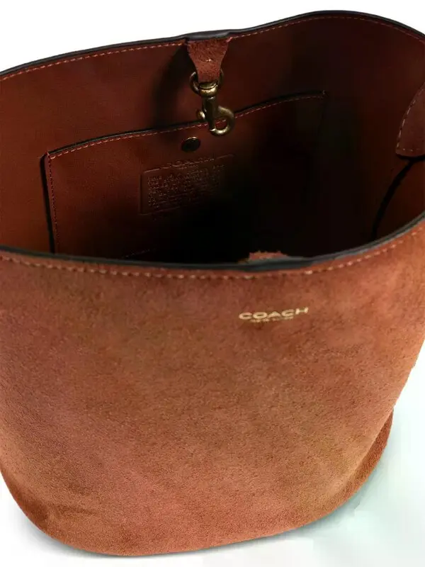 COACH Bleecker Leather Bucket Bag - Brown