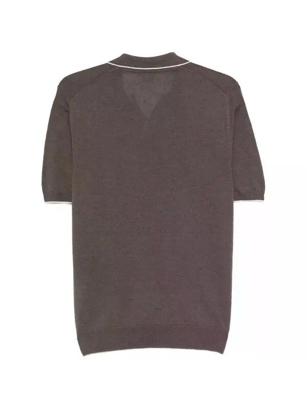 Fedeli V-neck T-shirt - Brown