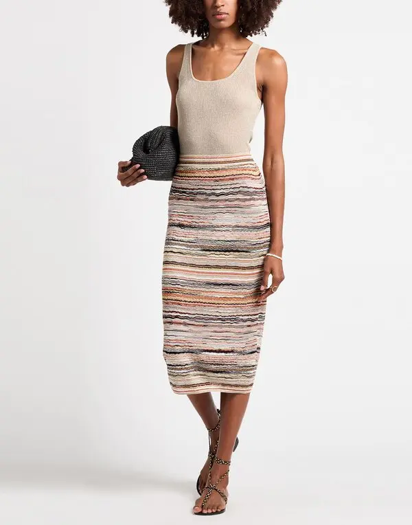 Missoni Midi Skirt In Multicolor Knit