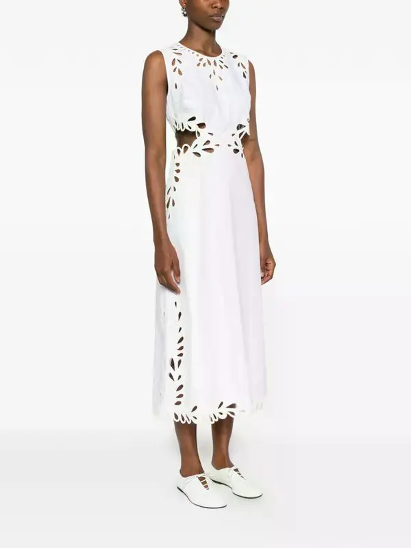 Antik Batik Deva Cut-out Midi Dress