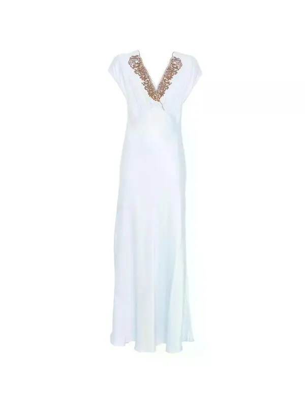 Antik Batik Embroidered V-neck Maxi Dress