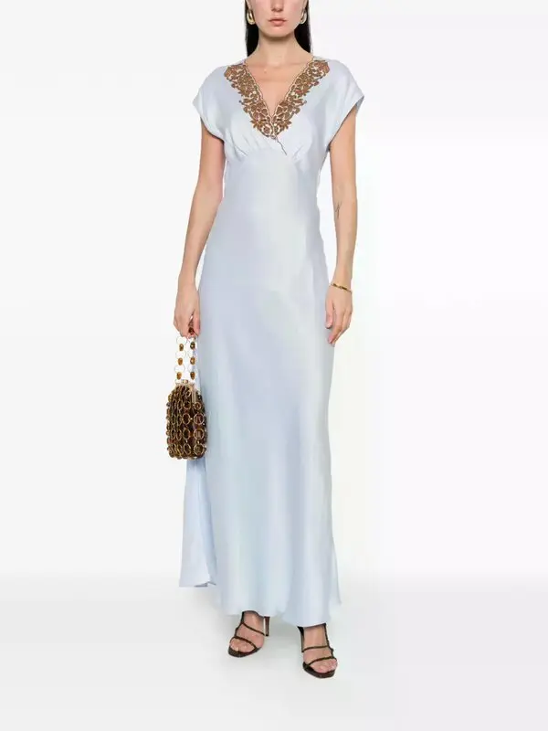 Antik Batik Embroidered V-neck Maxi Dress