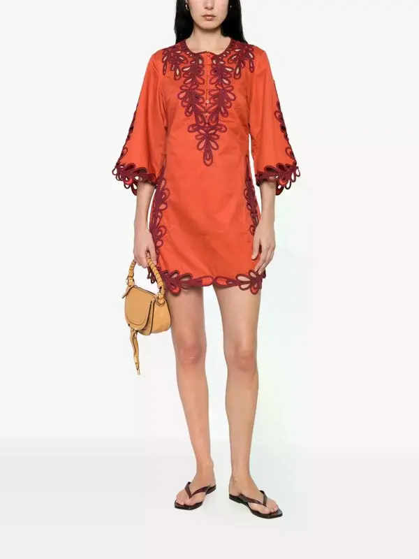 Antik Batik Deva Cut-out Mini Dress - Orange