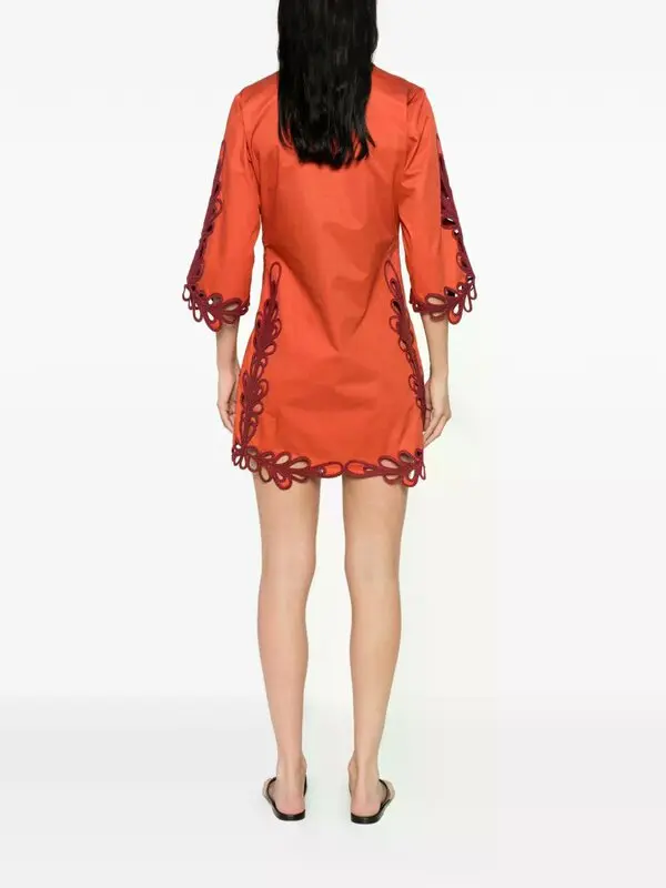 Antik Batik Deva Cut-out Mini Dress - Orange