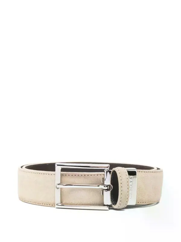 Canali Rectangular-buckle Belt - Neutrals