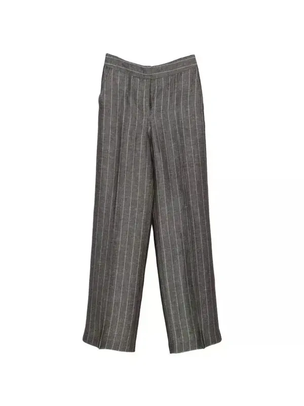 VIA MASINI 80 Striped Trousers - Blue