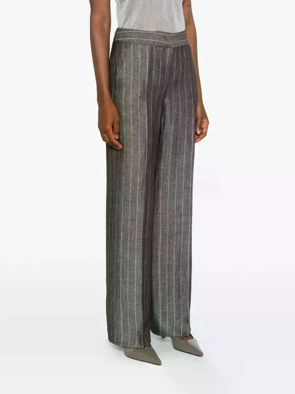VIA MASINI 80 Striped Trousers - Blue