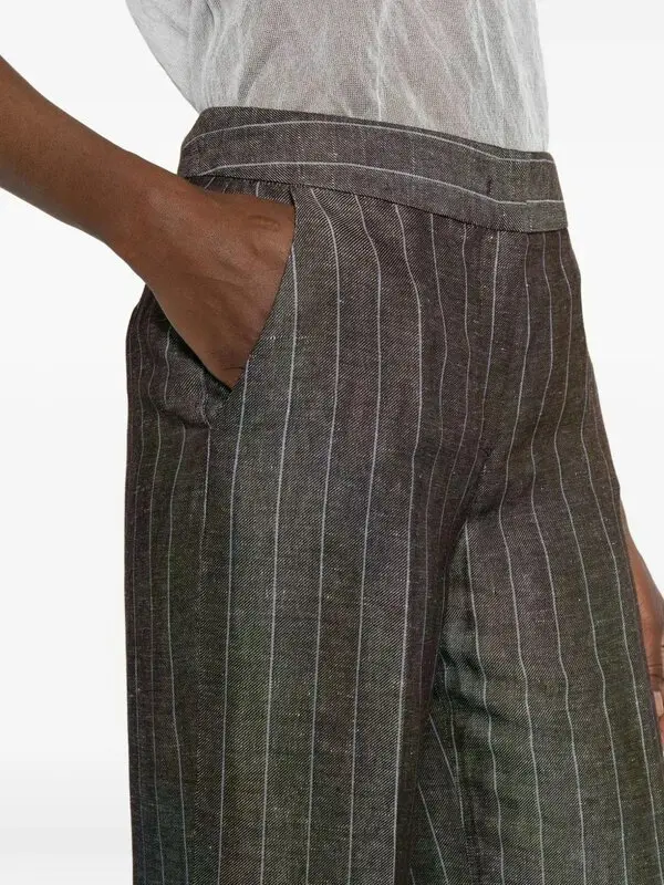 VIA MASINI 80 Striped Trousers - Blue