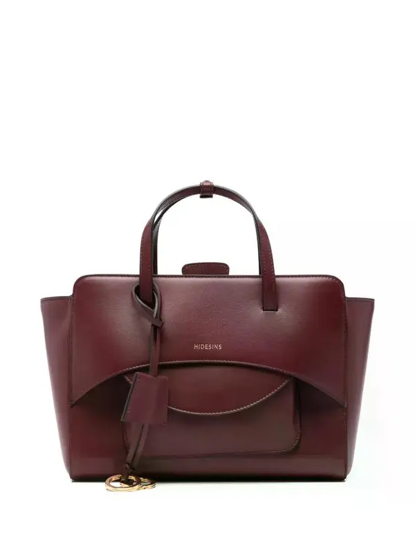 HIDESINS Flap Leather Tote Bag - Red