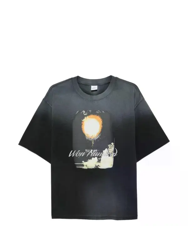 WON HUNDRED Houston Rocket Printed T-shirt - Grey