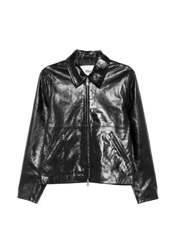 WON HUNDRED Dutton Leather Jacket - Black