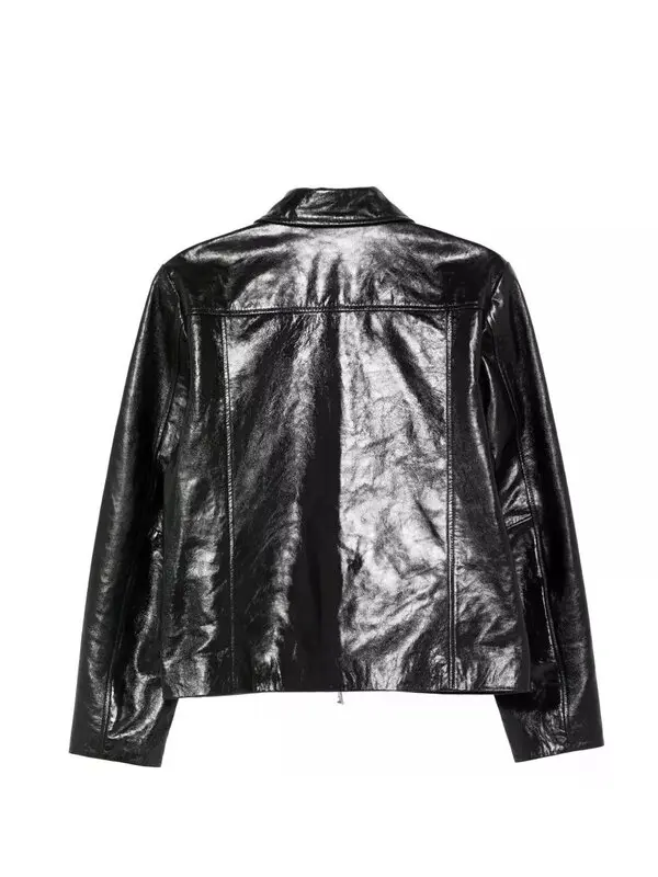 WON HUNDRED Dutton Leather Jacket - Black
