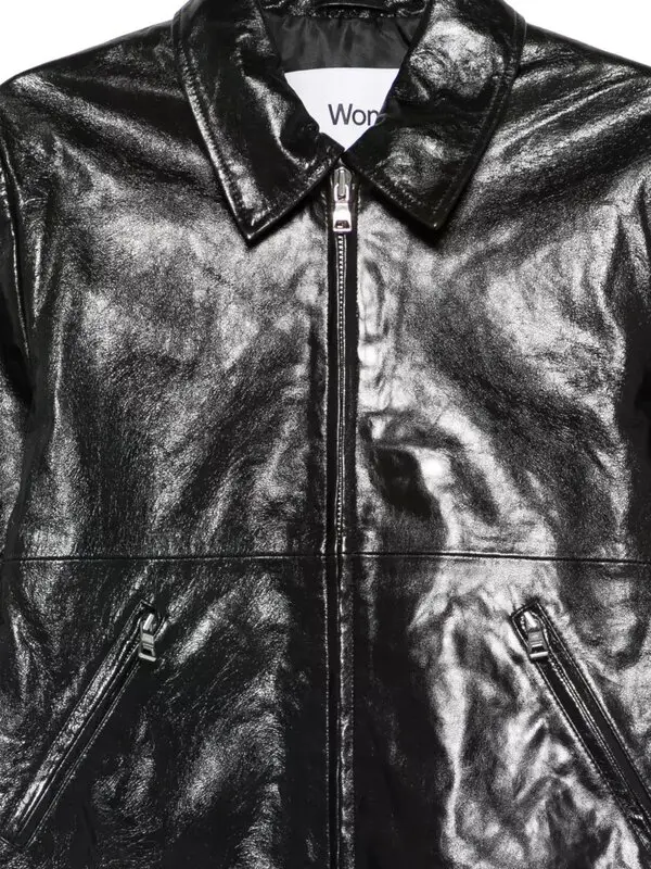 WON HUNDRED Dutton Leather Jacket - Black