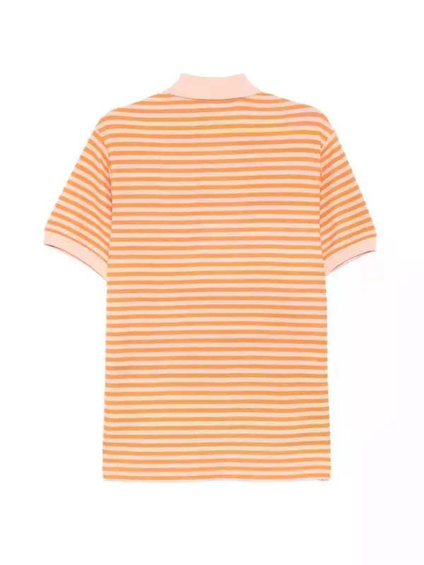 Lacoste Striped Polo Shirt - Orange